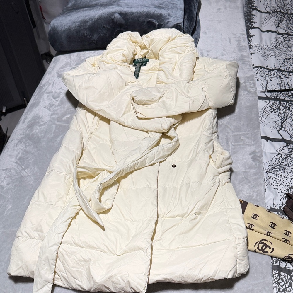 Lauren Ralph Lauren Off-White Puffer Jacket - Gem